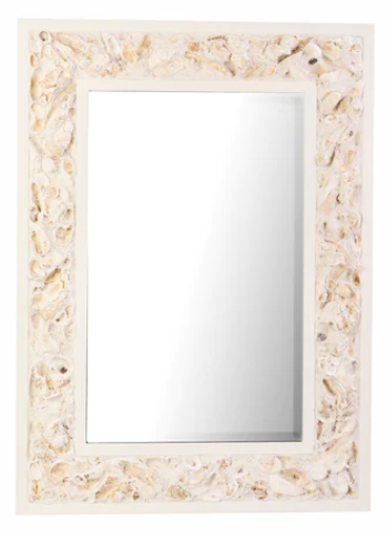 Tabby Oyster Shell Mirror | Oyster Shell Decor – Renee Fabrikant Décor